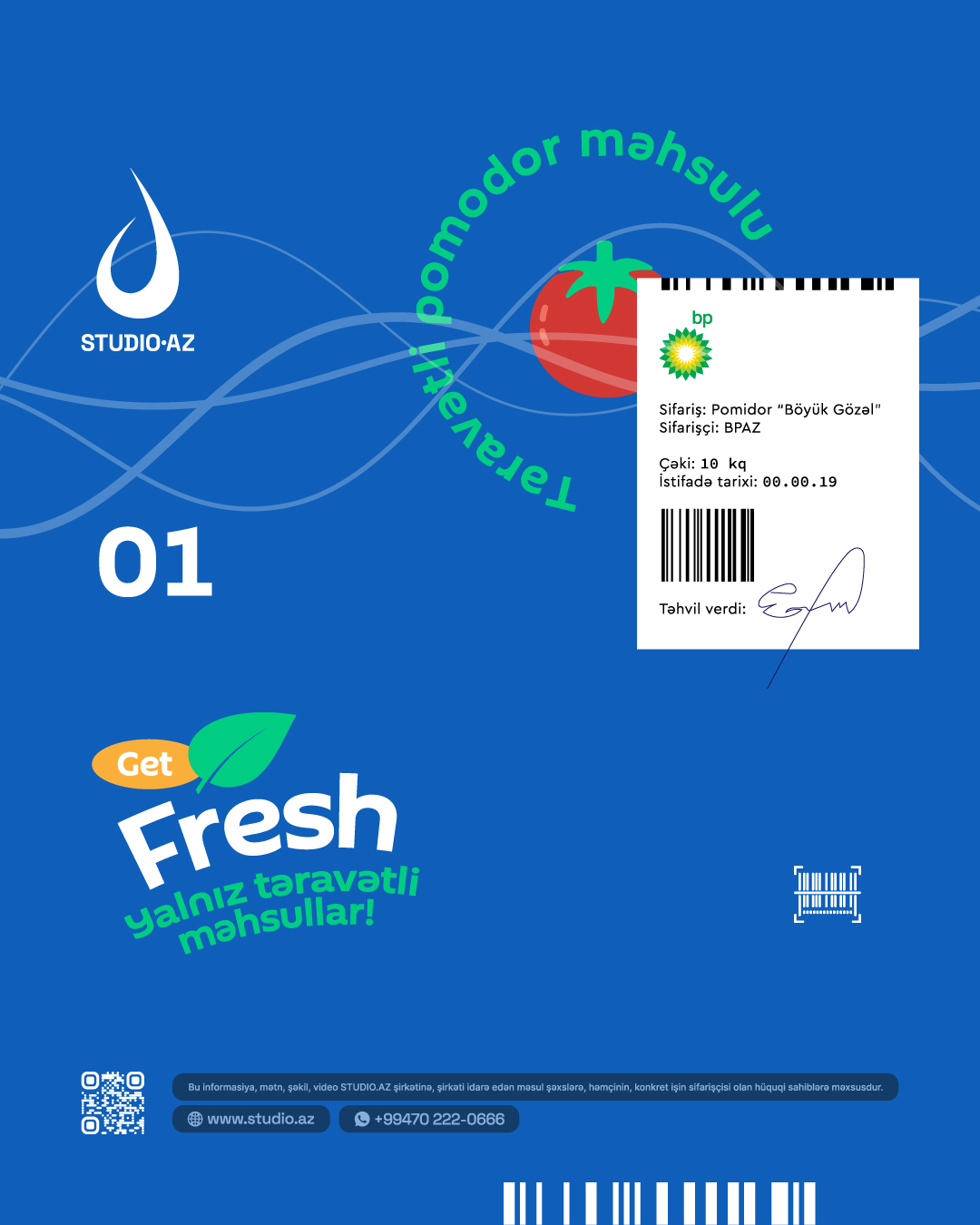 Get Fresh - Vizual kimlik (Brendinq) hazırlanması • STUDIO.AZ