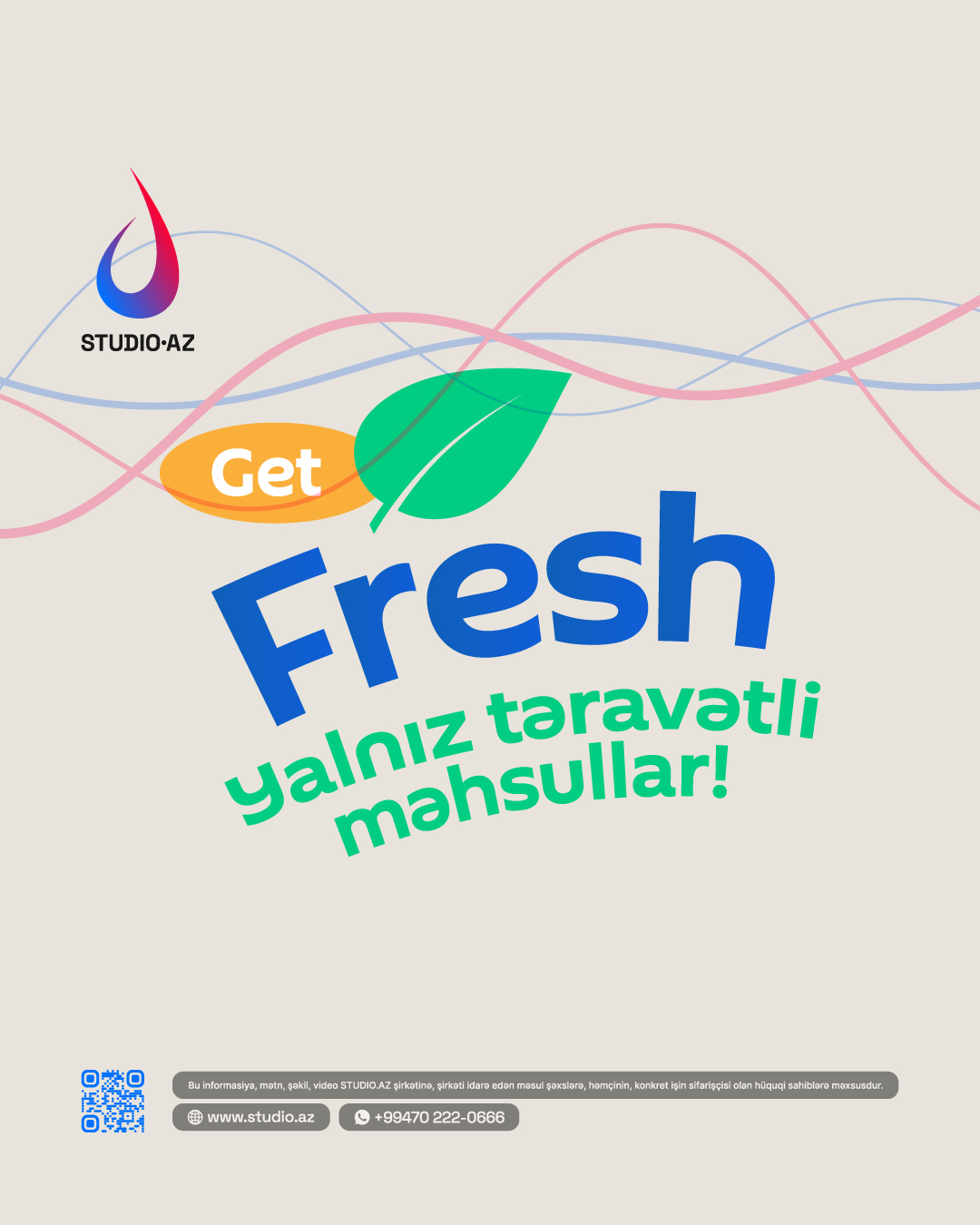 Get Fresh - Qrafik dizayn hazırlanması • STUDIO.AZ