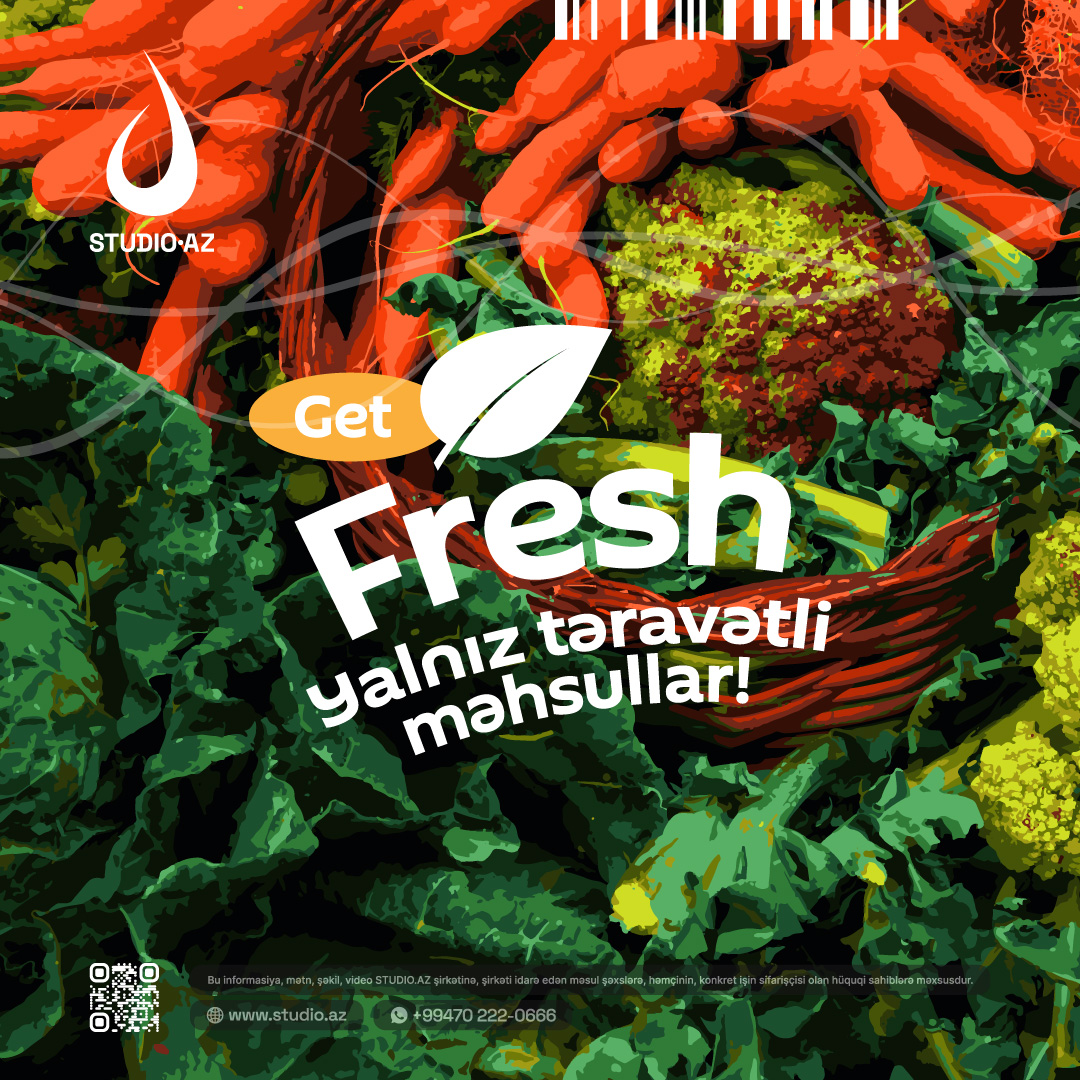 Get Fresh - Vizual kimlik (Brendinq) hazırlanması • STUDIO.AZ