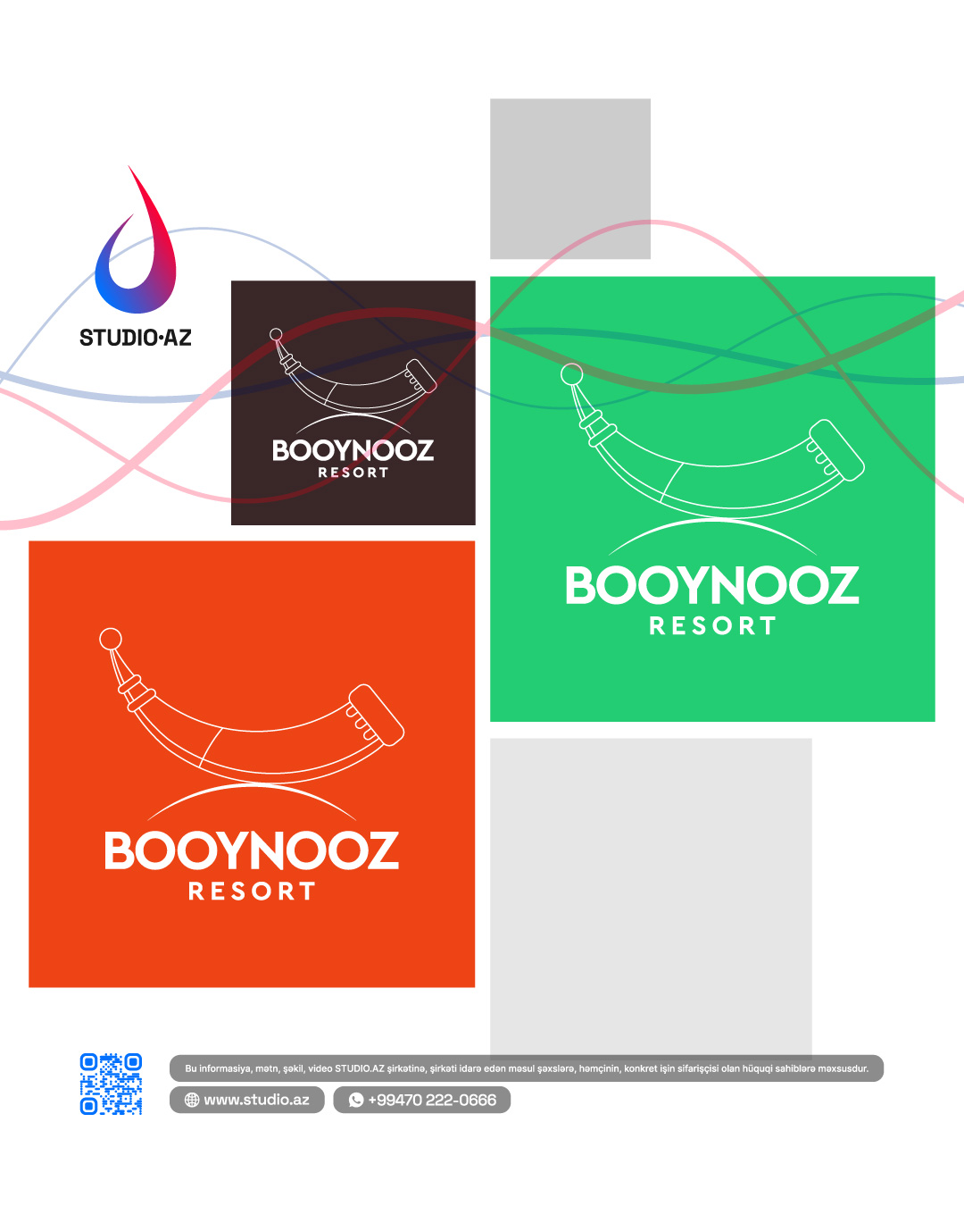 Booynooz Resort - Vizual kimlik (Brendinq) hazırlanması • STUDIO.AZ